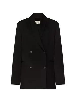 Loulou De Saison Sira Double-breasted Shawl-collar Jacket - Black
