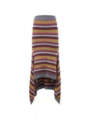 Monse Fair Isle Asymmetric Skirt
