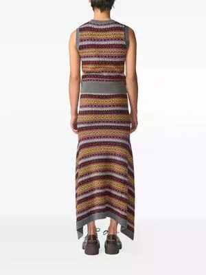 Monse Fair Isle Asymmetric Skirt
