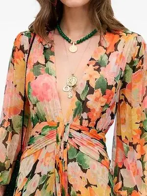 Rixo Floral-print Silk-chiffon Maxi Dress