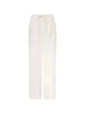 Loulou De Saison Ellon Straight-leg Drawstring Trousers - Neutrals