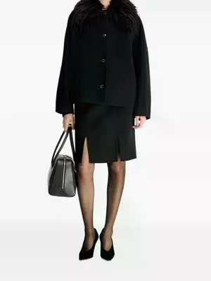 Loulou De Saison Faux Fur Collar Jacket - Black
