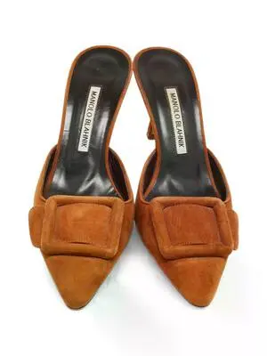 Manolo Blahnik Maysale Buckle Mules