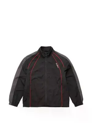 HAN KJØBENHAVN Piped Logo-print Sport Jacket - Black