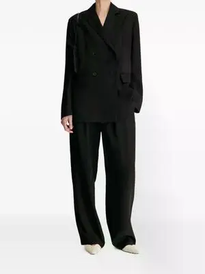Loulou De Saison Regan Double-breasted Notch-lapels Jacket - Black