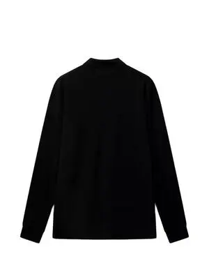 BENETTON Long-sleeve Logo-embroidered Polo Shirt