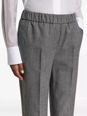 Peserico Elasticated-waistband Pressed-crease Trousers