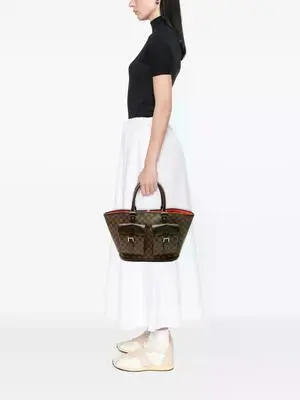 LOUIS VUITTON 2002 Damier Ebene Manosque Gm Tote Bag