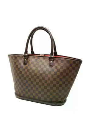 LOUIS VUITTON 2002 Damier Ebene Manosque Gm Tote Bag