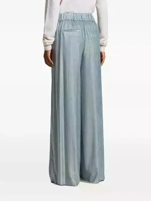 Peserico Plissé-effect Wide-leg Trousers