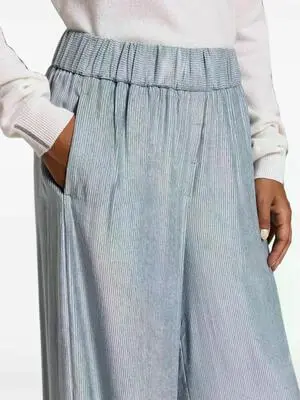 Peserico Plissé-effect Wide-leg Trousers