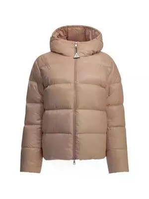 Moncler Quilted Hooded Puffer Jacket - Pink