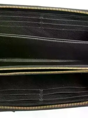 LOUIS VUITTON 2017 Monogram Empreinte Zippy Wallet Long Wallets - Black