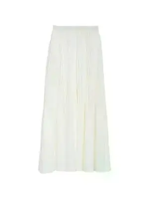 TWINSET Pleated Crêpe De Chine Long Skirt
