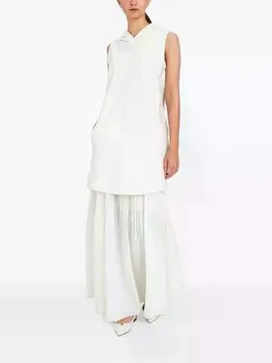 TWINSET Pleated Crêpe De Chine Long Skirt