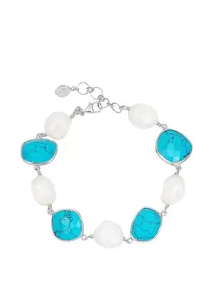 DOWER & HALL Turquoise And Pearl Bracelet