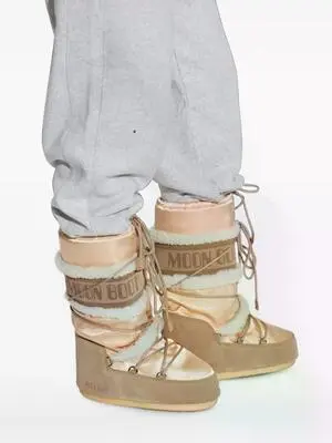 Moon Boot Icon Pearly Plus Lace-up Boots - Neutrals