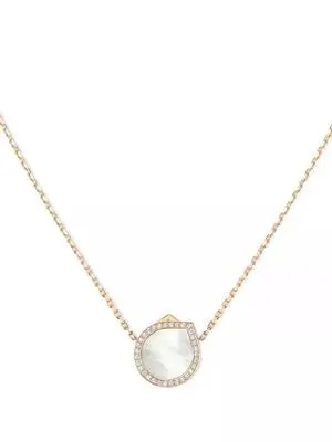 REPOSSI 18kt Rose Gold Antifer Diamond And Pearl Necklace - Pink