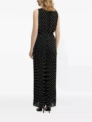 MORGAN Polka-dot Pleated Wide-leg Jumpsuit