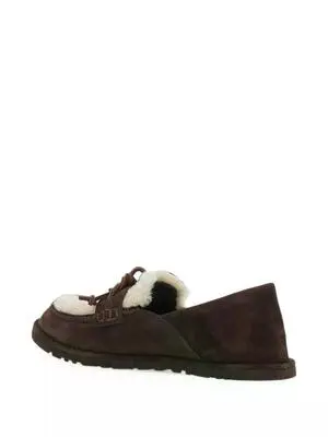 UGG Zora Shearling-trim Loafers - Brown