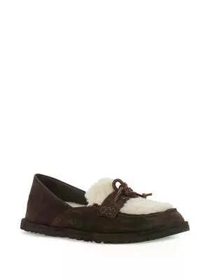 UGG Zora Shearling-trim Loafers - Brown