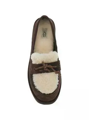 UGG Zora Shearling-trim Loafers - Brown