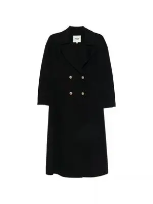 Maje Double-breasted Tailored Coat - Black