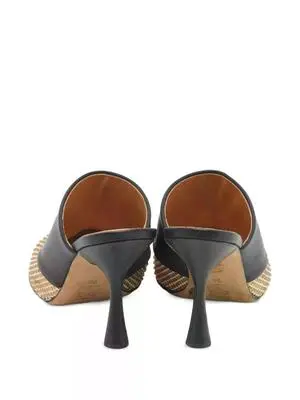 Loewe Crystal-embellished Leather Mules