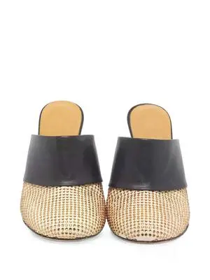 Loewe Crystal-embellished Leather Mules