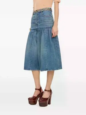Chloé High-rise Balloon Bermuda Shorts In Denim