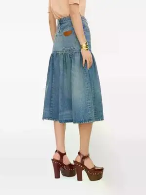 Chloé High-rise Balloon Bermuda Shorts In Denim