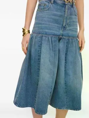 Chloé High-rise Balloon Bermuda Shorts In Denim