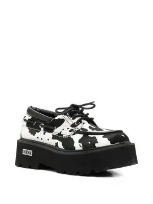 CULT Cow-print Platform Loafers