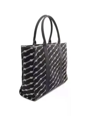 Balenciaga 2000s Large Bb Monogram Tote Bag