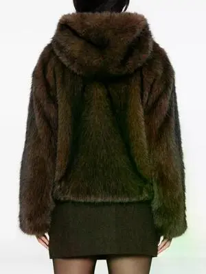 Maje Hooded Faux-fur Coat