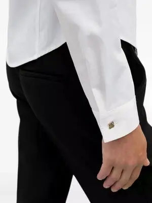 Hugo Cotton Pointed Collar Logo Plaque Shirt