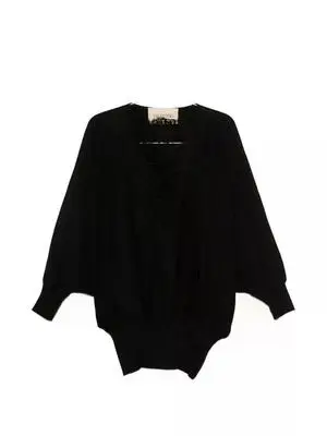 Valentino Garavani Lace-panelled Drop-shoulder Sweatshirt - Black