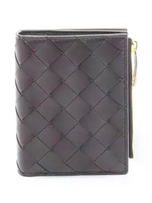 Bottega Veneta 2020s Intrecciato Bi-fold Wallet - Brown