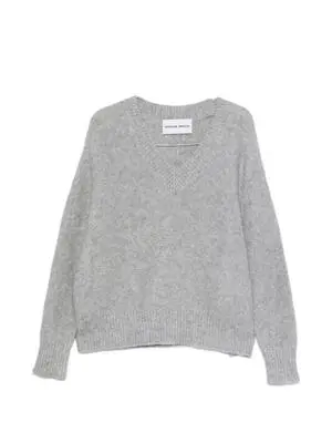 EMERSON RENALDI V-neck Knitted Sweater - Grey