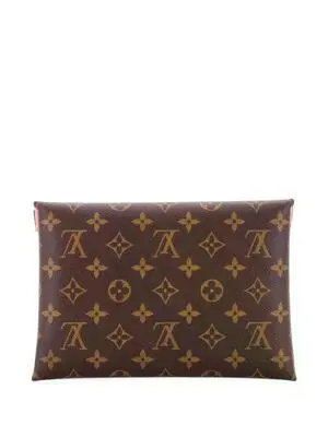 LOUIS VUITTON Monogram Canvas Clutch Bag - Brown