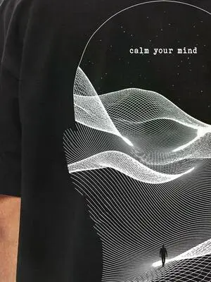 HAMZA Graphic-print Drop-shoulder T-shirt