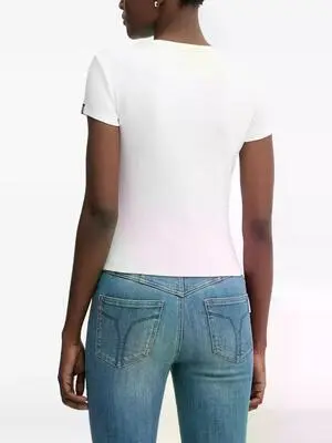 Miss Sixty Ribbed Lips Print T-shirt