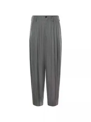 HED MAYNER Pinstriped Pleated Trousers - Grey