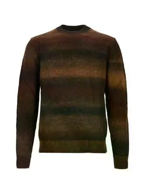Corneliani Gradient Stripe Knitted Sweater - Brown