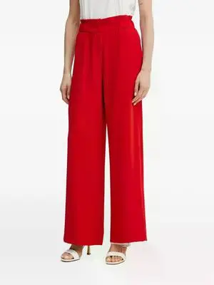 MORGAN Paperbag-waist Palazzo Pants - Red