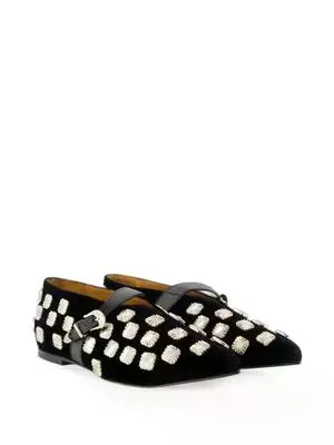 Toga Embellished Buckled Ballet Flats