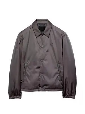 Prada Re-nylon Shirt Jacket With Enamelled Triangle Logo