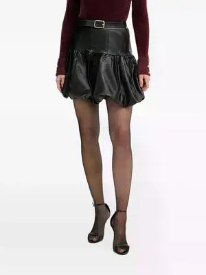 MORGAN Bubble-hem Mini Skirt - Black