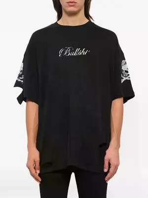 MASTERMIND WORLD Distressed Skull-print T-shirt - Black
