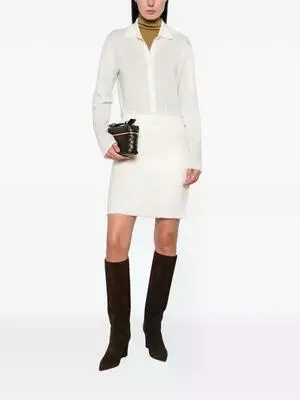 Max Mara Frayed Edge Mini Skirt